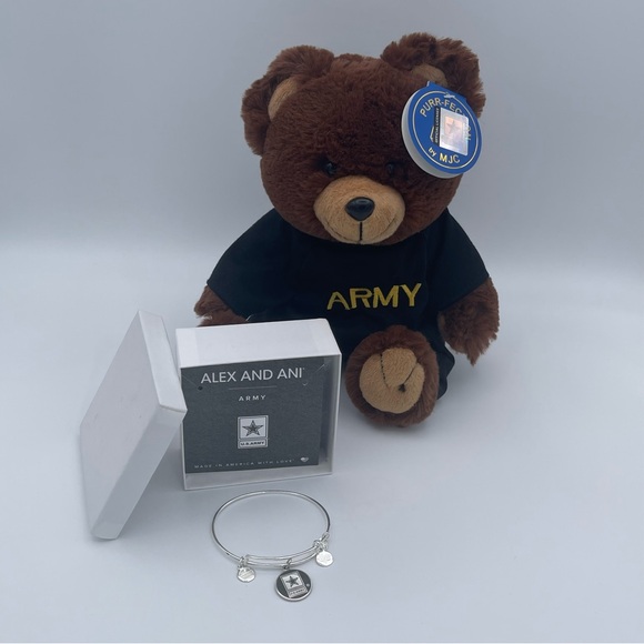 Alex and Ani | Jewelry | Us Army Bear Plush Alex And Ani Bracelet Gift ...